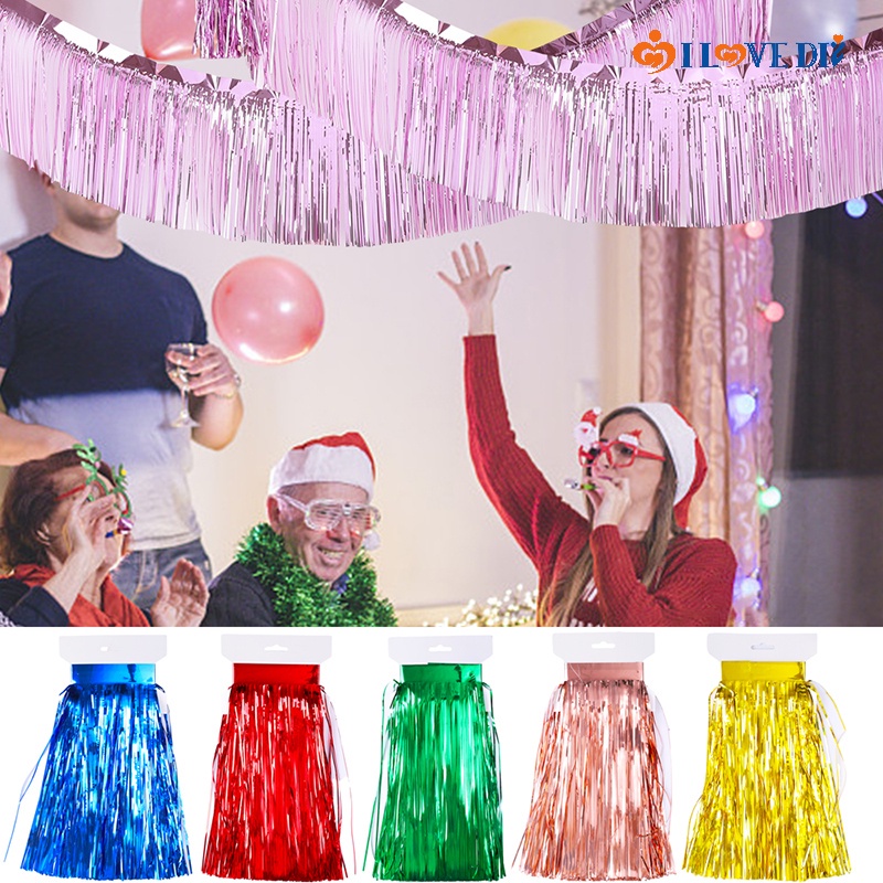 DIY Creative Plastic Flashing Rain Curtain Flag Christmas Decoration ...