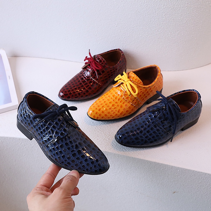 Boys Pointed Leather Shoes British Style Boys' Shoes Primary School ...