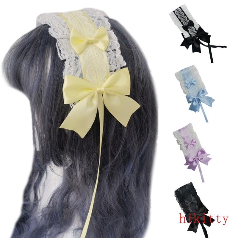 HIK Anime Maid Headband Lolita Costume Girls Party Props Women Lace ...