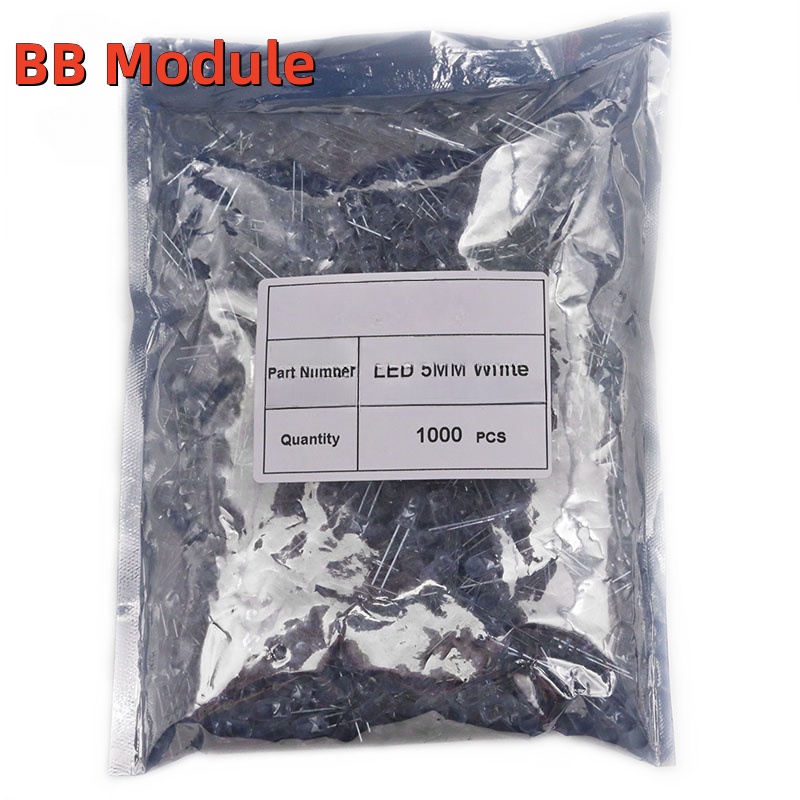 1000pcs 5mm LED Diode F5 Assorted Kit White Green Red Blue Yellow ...