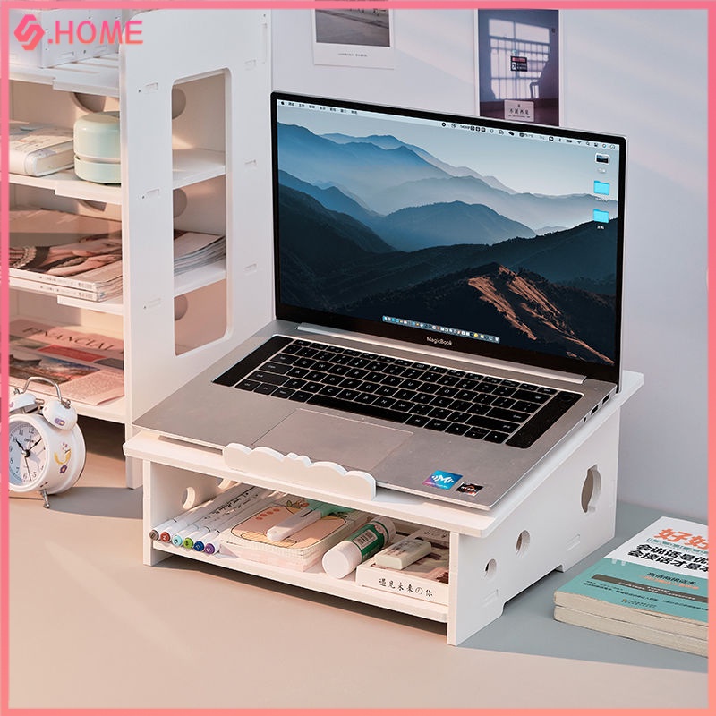 INS desktop elevated shelf notebook elevated shelf shelf multi-layer ...