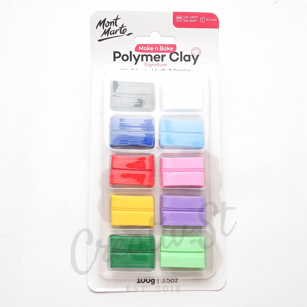 MONT MARTE Make & Bake Polymer Polymare Clay 10 Pc (Mmsp5011) | Shopee ...