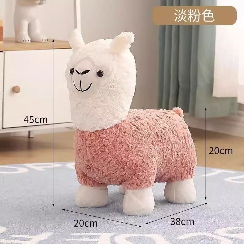 Alpaca Seat Living Room Decoration Animal Seat Shoe Changing Stool ...