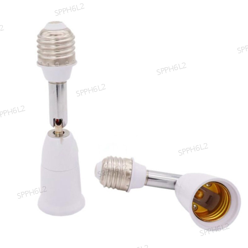 Screw Bulb Extension Adapter E27 to E27 Extender Lamp Socket Base ...