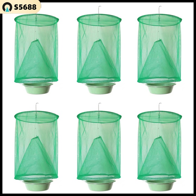 SSS Folding Ranch Fly Trap Net Pack Of 6 Outdoor Hanging Reusable ...