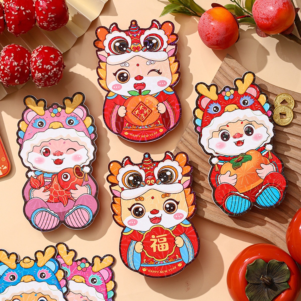 New Year of The Dragon Red Envelope 6pcs New Year Colorful Cute and ...