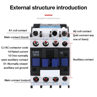AC contactor Magnetic Contactor CJX2-0910 CJX2-1210 CJX2-1810 220V 9A ...