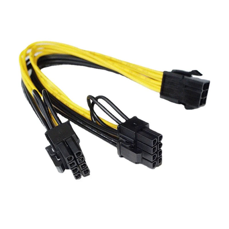 20cm 6 Pin to 8 (6+2) Pin ATX EPS Male to Female PCI-E PCI Power ...