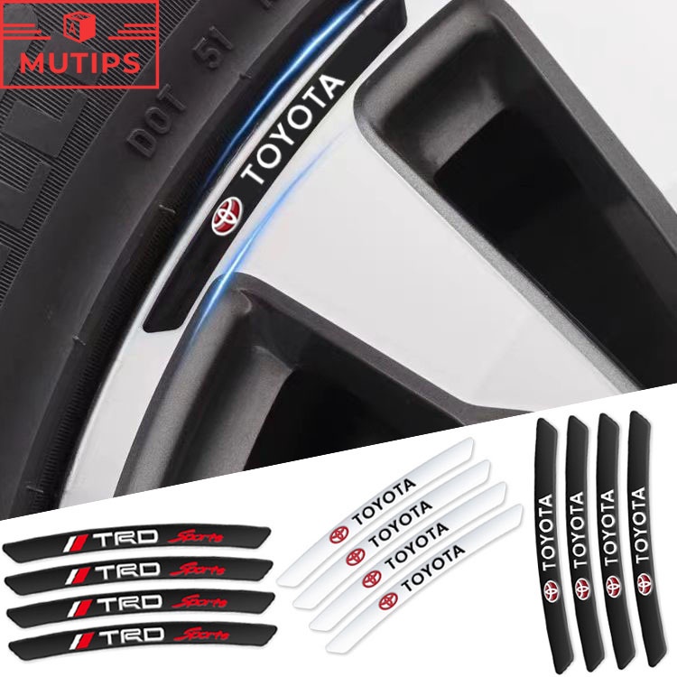 Toyota 4pcs/set Car Aluminum Alloy Wheel Hub Sticker Auto Tire Emblem ...