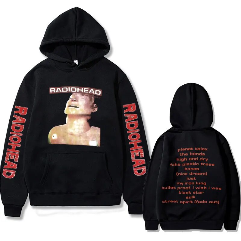 Rock Band Radiohead The Bends Music Album Art Aesthetic Hoodie Punk ...