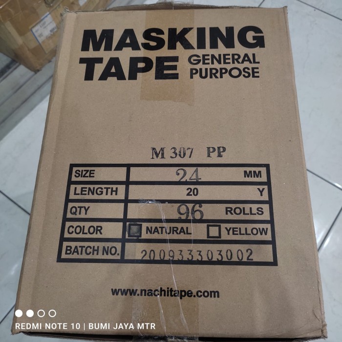 Nachi PAPER ISOLATION MASKING TAPE 1 INCH SIZE 24MM X 20Y | Shopee ...