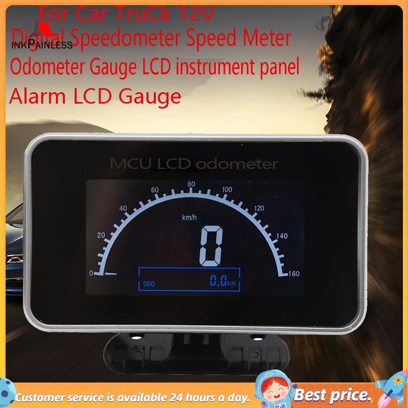 【inkpainless】Car Truck 12V/24V 2 IN 1 Functions Digital Speedometer Speed Meter+Odometer Gauge ...