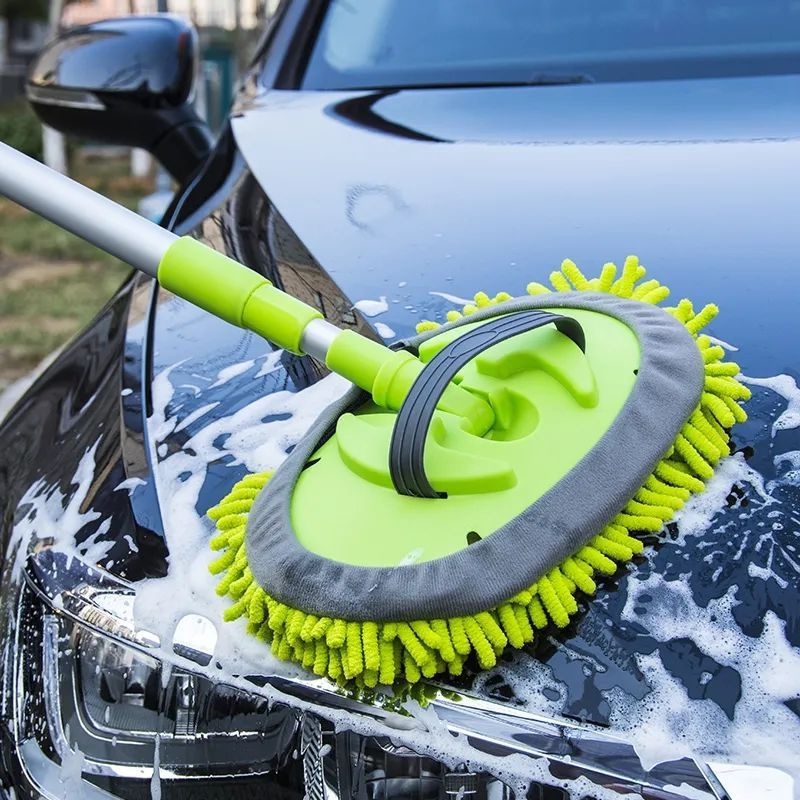 Retractable Mop Microfiber Car Wash Brush Magic Spin Car Duster Brush ...