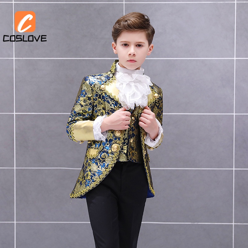 Children Victorian Prince King Cosplay Full Set Costume Suit for Boys ...