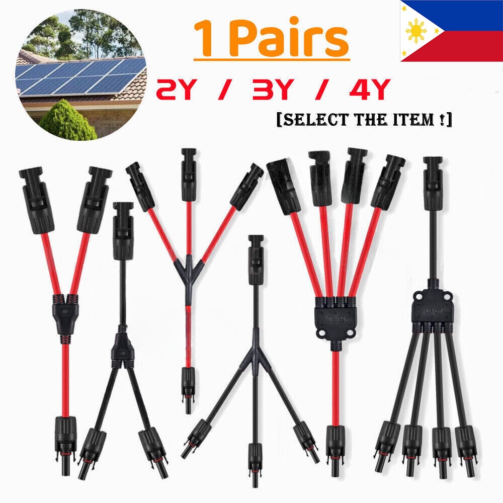 Cable Connector MC4 Branch Y Adapter Connectors M/M/F and F/F/M For Solar Panels Cable | Shopee ...