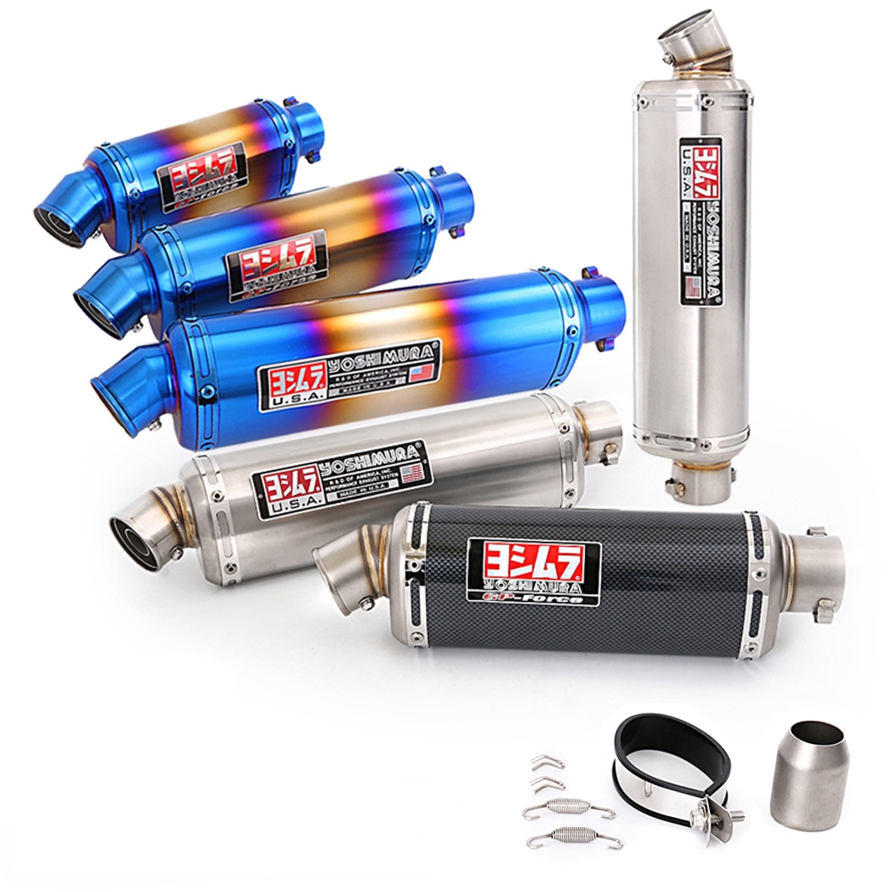 Universal Motorcycle Exhaust Muffler Yoshimura Retro Style With DB ...