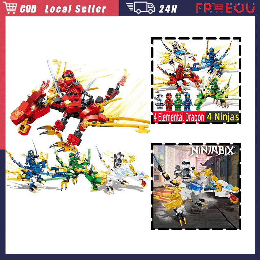115PCs Ninja Dragon Model Building Blocks Sets Ninja Singly Bricks ...