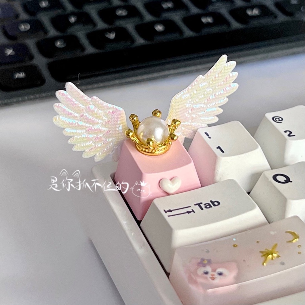 Original Angel Wings Keycap Beautiful Girl Cross Axis Mechanical ...
