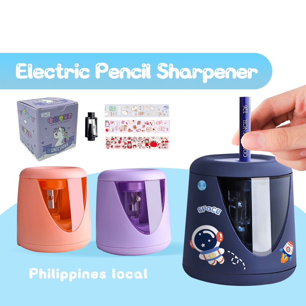 Totoo kids Cartoon Pencil Sharpener Macaron Electric Pencil Sharpener ...