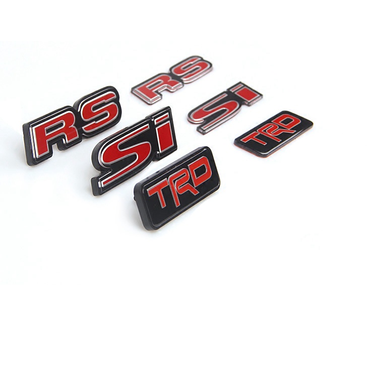 Rear trunk emblem TRD RS Si logo sticker for TOYOTA Avanza Vios Camry ...