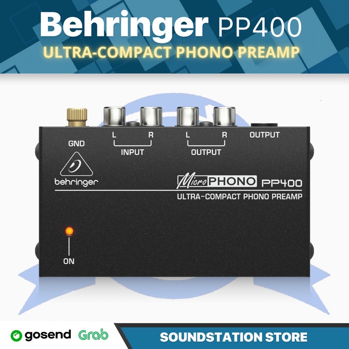 Behringer Microphono PP400 Phono Preamp RCA TRS Stereo | Shopee Philippines