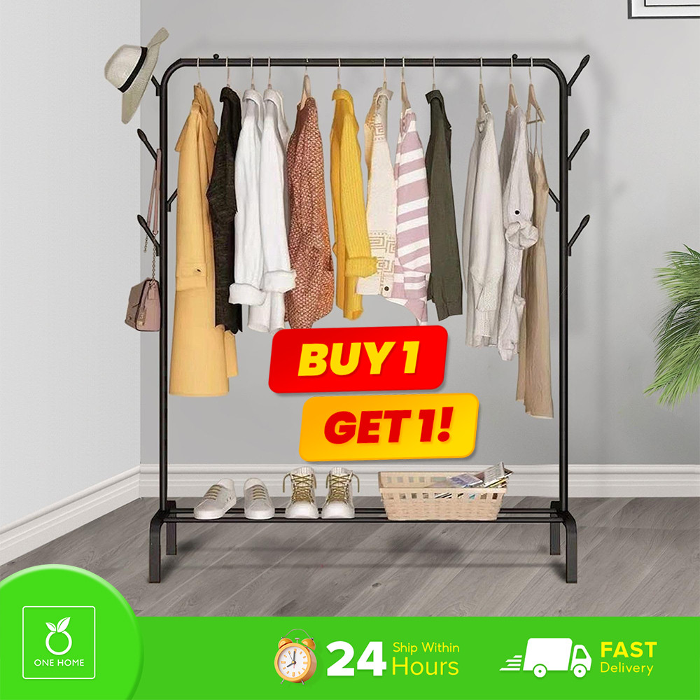 One Home BUY 1 TAKE 1 Stainless Steel Clothes Hanger Stand Dress ...
