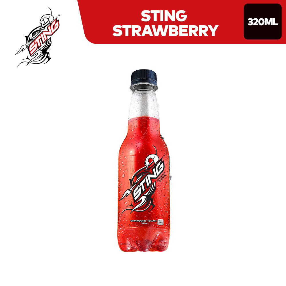 Sting Strawberry Energy Drink 320ml - Pack of 12 | Shopee Philippines