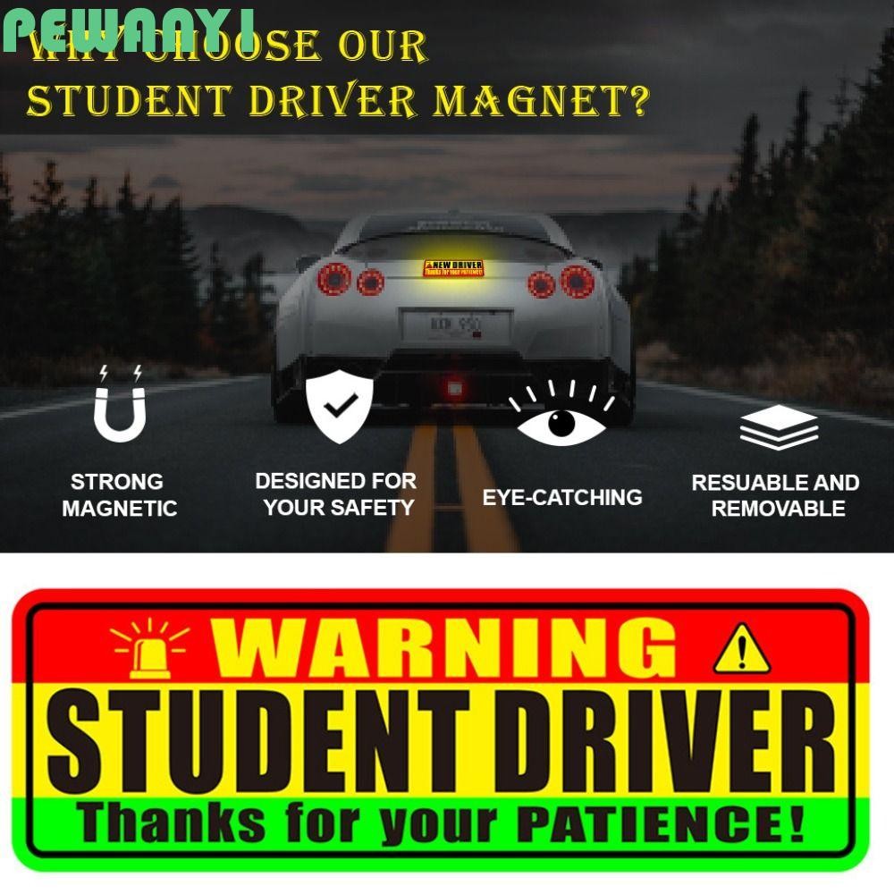 PEWANY1 Student Driver Magnets Stickers, Student Driver Reflective Magnetic Reflective Stickers ...