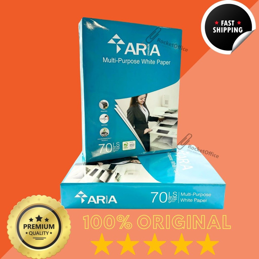 ARIA Premium Multi-Purpose Copy Paper Per Ream 70GSM 500sheets (Short/A4/Long) | Shopee Philippines