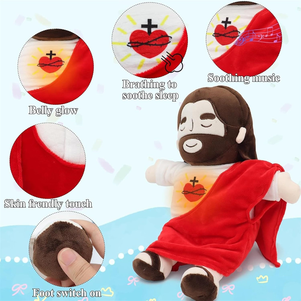 Jesus Stuffed Animal Breathing Soothing Jesus Plush Toy for Church ...