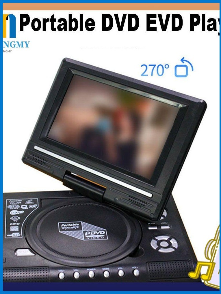 MYRONGMY DVD EVD Player 16:9 Widescreen Home Car TV VCD MP3 Viewer Portable6FIL 6tbl | Shopee ...