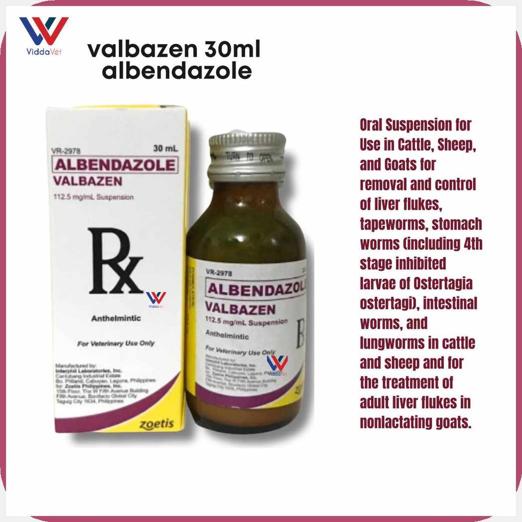 Valbazen!me)30!xN?ml$zn^Suspension/Di^Zoetis/WS^oral/VF^dewormer/zo^for ...