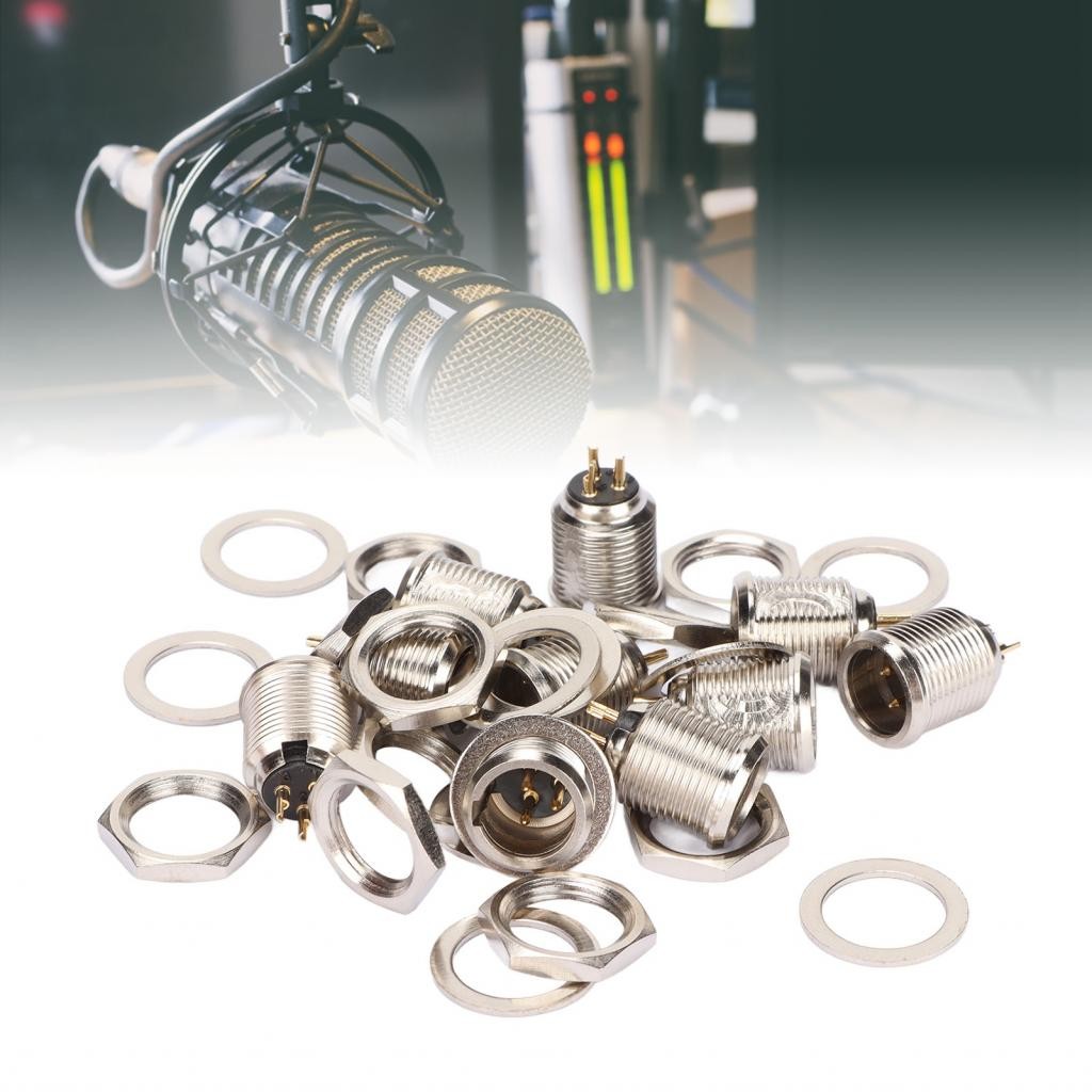 Concon 3 Pin XLR Male Jack Socket Connector D Series Size Cable Base ...