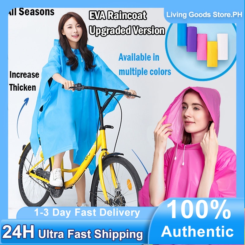 Unisex Raincoat Cape Raincoat Adult Hooded Raincoat Bicycle Poncho ...
