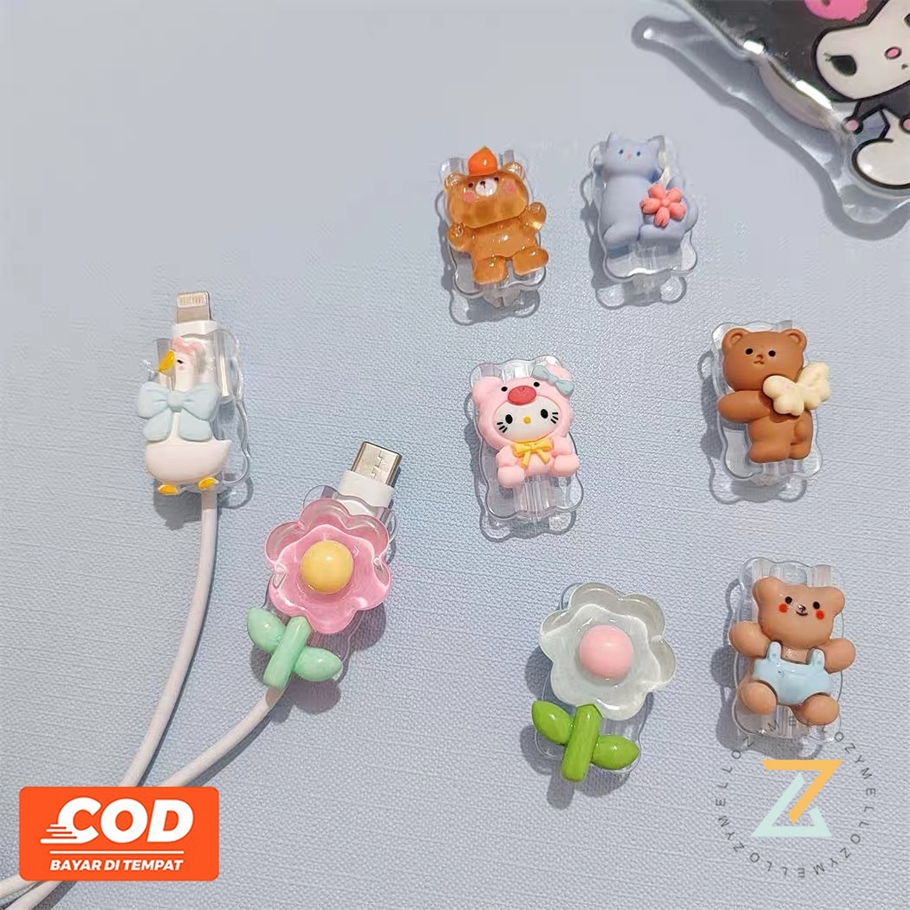 Cute Candy Cartoon 3D Doll Data Cable Protection Case Charging Wire ...