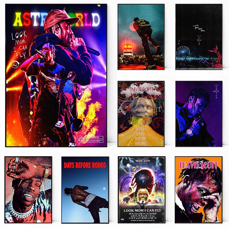 Travis Scott Inspired Wall Art, Hip Hop Music Album Cover Poster ...
