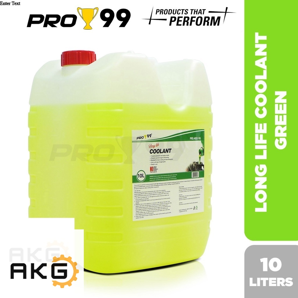 PRO99 Ready to use Long life coolant Green 10 Liters ( 10L ) | Shopee ...