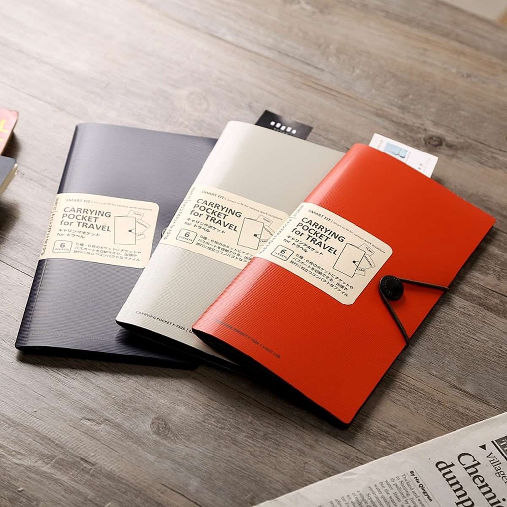 Japan LIHIT LIHIT LAB Portable Folder A5 Passport Folder Bill Folder ...
