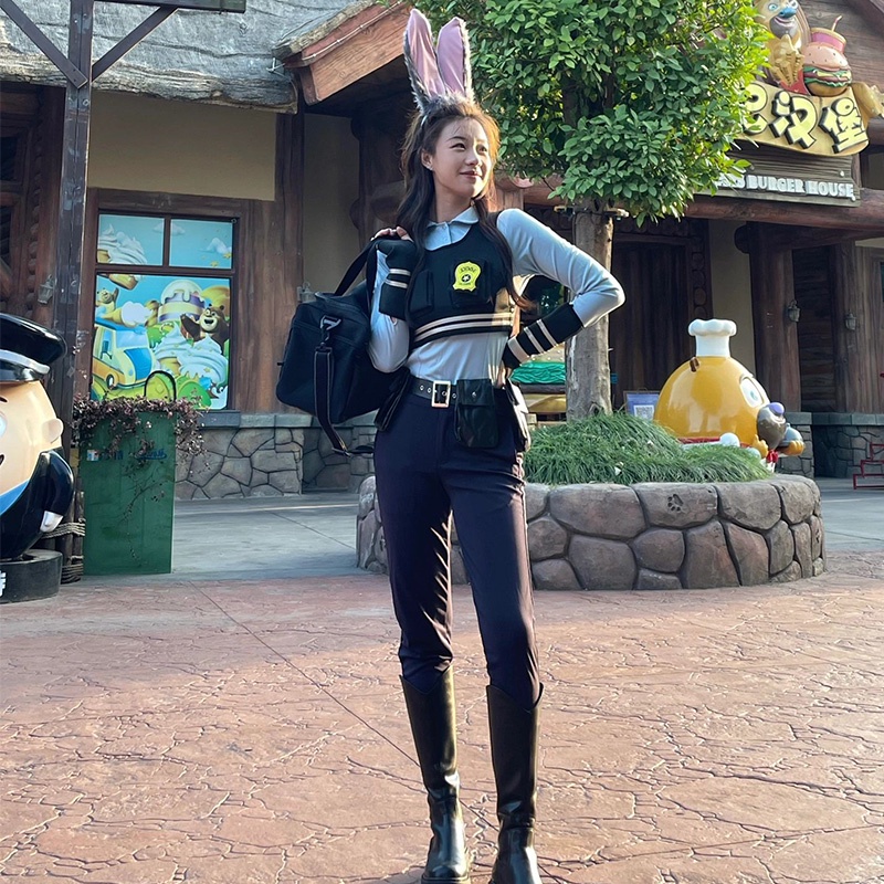 Halloween Crazy Animal City Judy Rabbit Police Officer cos Costume ...
