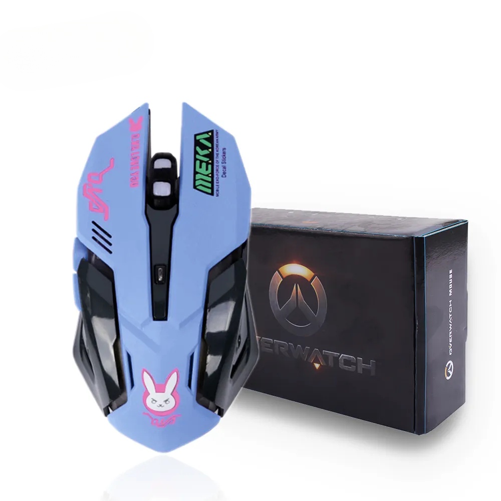 1/PCS OW 6 Buttons Gaming Breathing LED Backlit Gaming Mice D.VA Reaper ...