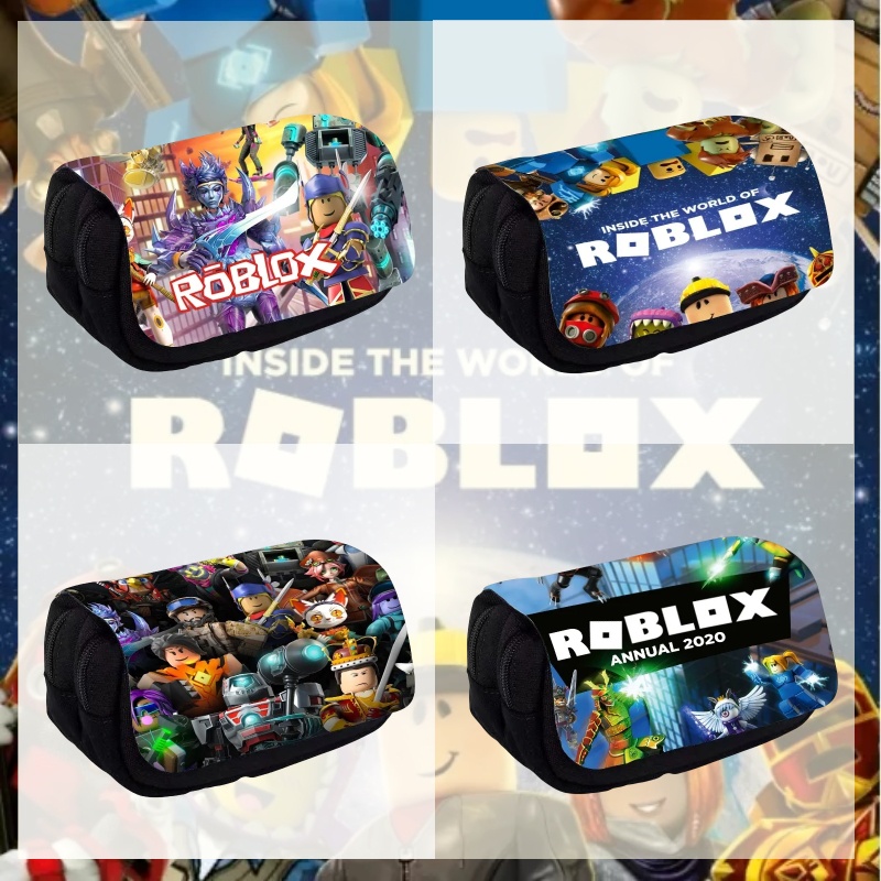 New ROBLOX Cartoon Character Pen Bag 3D Printing Large Capacity Double ...