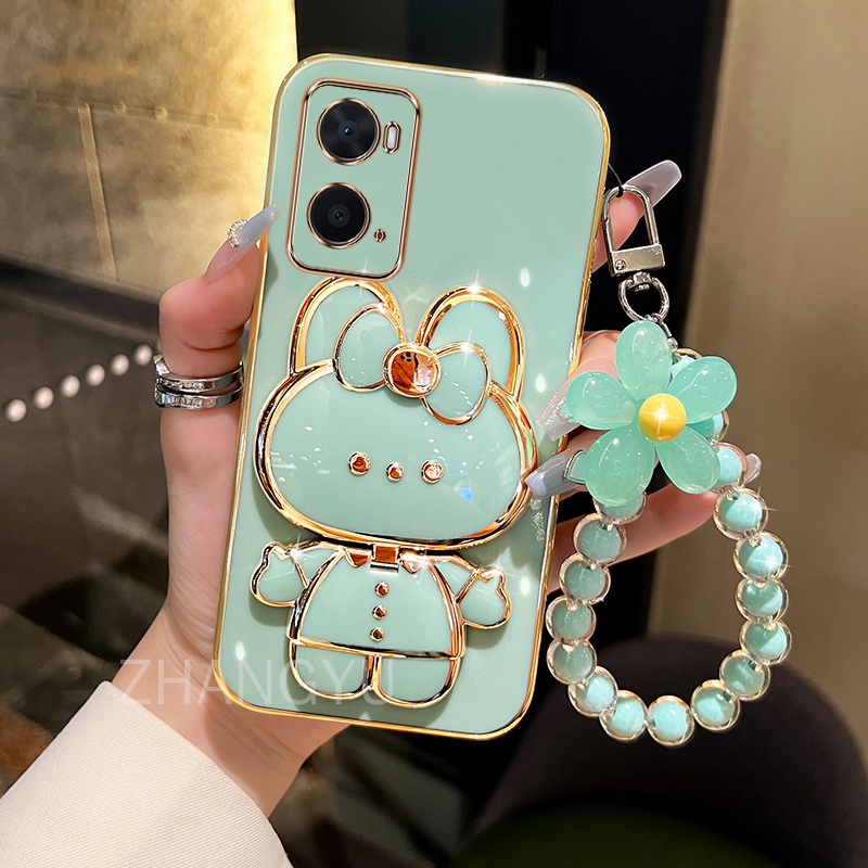 Casing OPPO A36 A76 A96 4G Phone Case TPU 3D Rabbit Stereo Stand Ultra ...