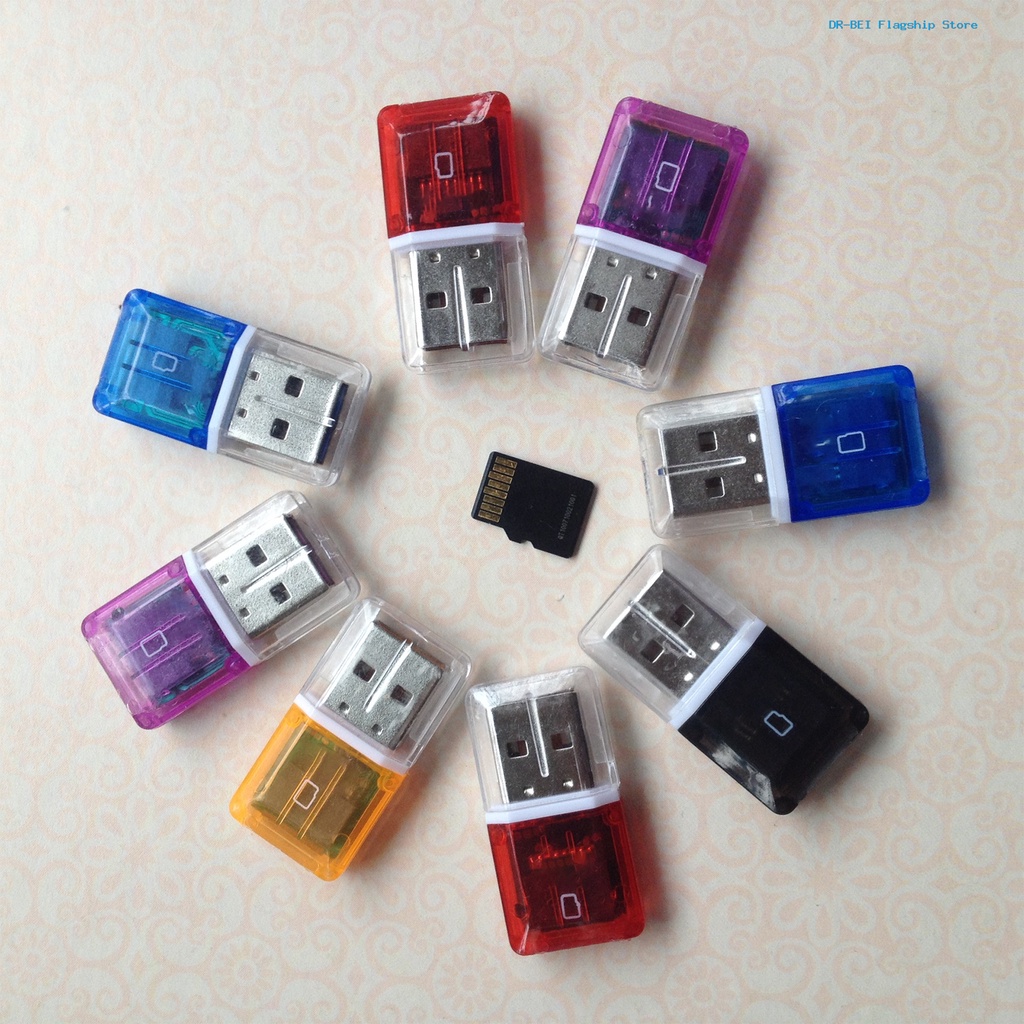 BE-USB 2 Card Reader Transparent Type-c Interface Plastic Portable TF ...
