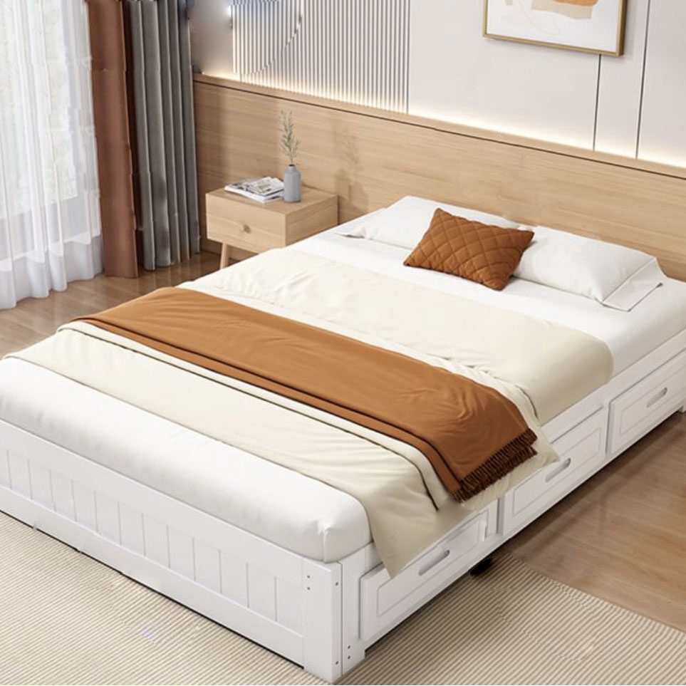 Solid wood pull-out bed tatami bed sliding bed retractable sofa bed ...