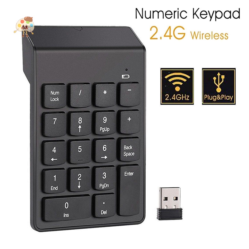 Lon Wireless 2 4g Mini Usb 18 Keys Number Pad Numeric Keypad Keyboard For Pc Laptop Ph Shopee