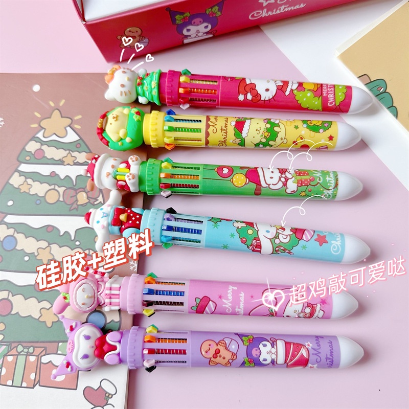 Cartoon Pochacco Ballpoint Pen Kuromi Multi Color Pen Cinnamoroll ...
