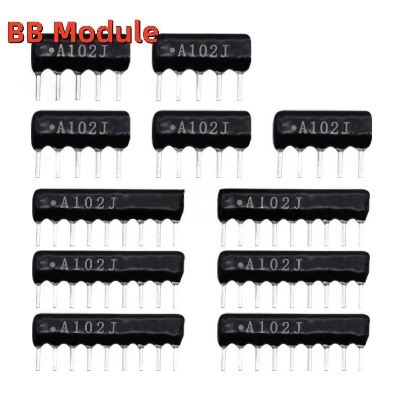 10pcs 9PIN 8PIN 7PIN 6PIN 5PIN exclusion Network Resistor array DIP 100 ...