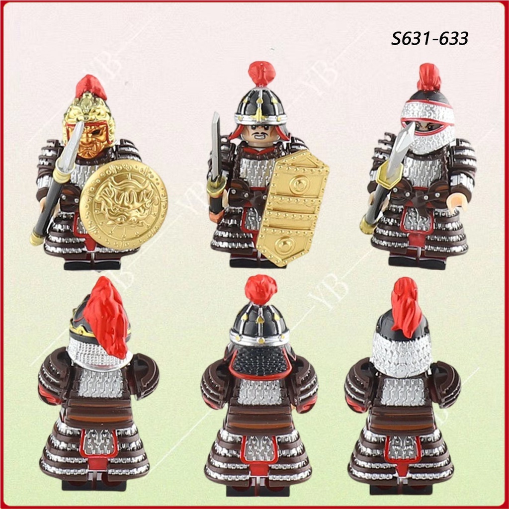 Educational toys ancient soldiers building blocks minifigure black ...
