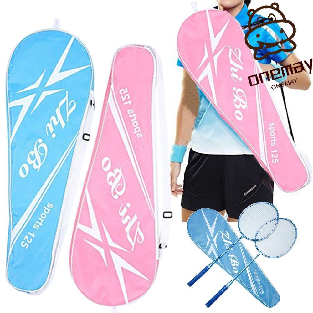 ONE-MAYSHOW Badminton Rackets, Pink Blue Professional Carrying Bag ...