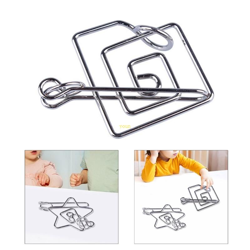 youn Metal Chain Interlink Buckle Rings Locked Puzzle for All Age ...